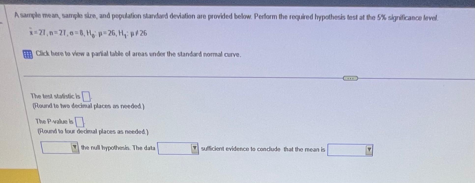 Solved the first box options are so do not reject, | Chegg.com