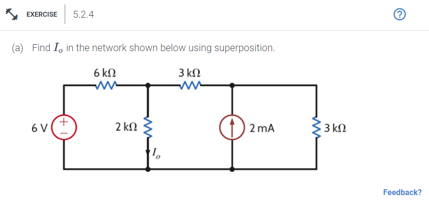 Solved (a) Find Io in the network shown below using | Chegg.com