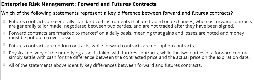 Solved Enterprise Risk Management: Forward and Futures | Chegg.com