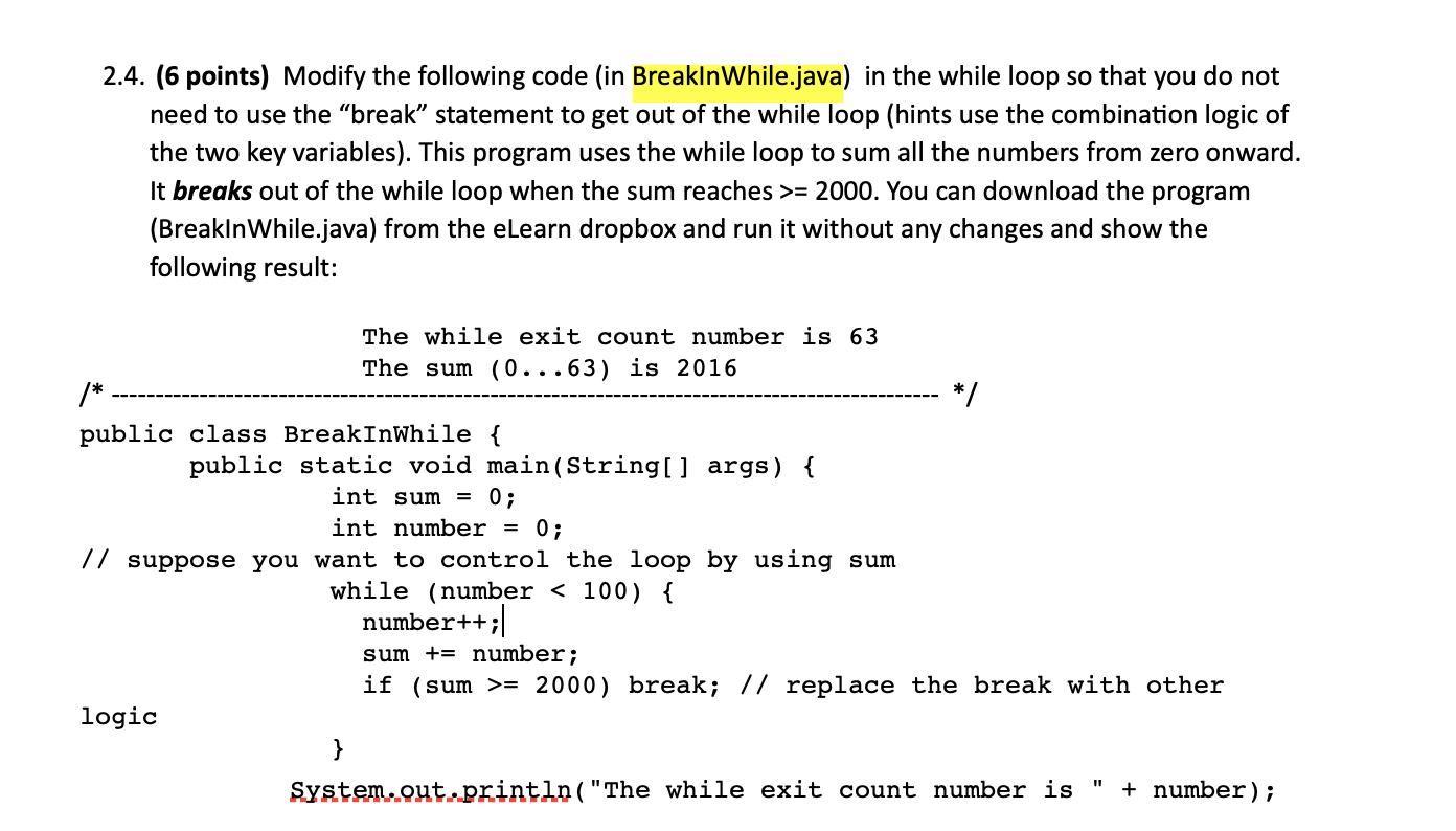 Solved 2.4. (6 points) Modify the following code (in | Chegg.com