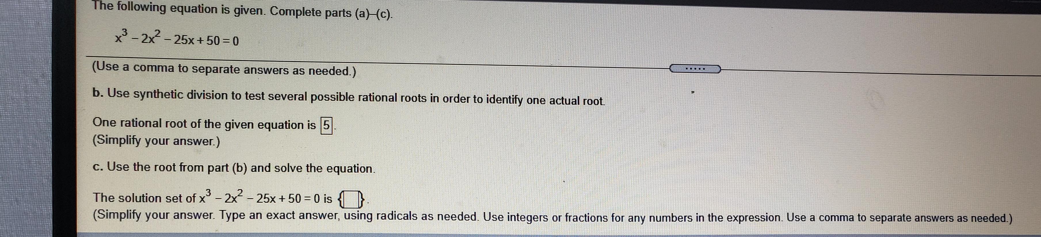 Solved The following equation is given. Complete parts | Chegg.com