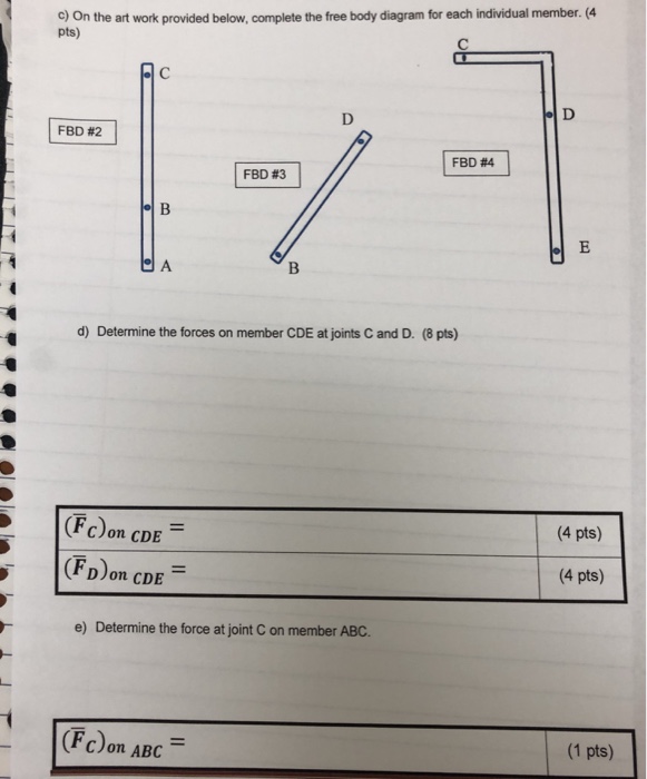Solved PROBLEM 3. (20 points) GIVEN: Frame A-E is loaded | Chegg.com