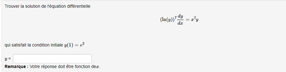 Solved Trouver la solution de l'équation différentielle | Chegg.com