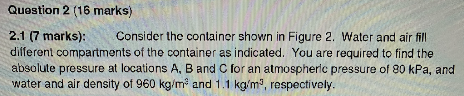 Solved Question 2 (16 marks) 2.1 (7 marks): Consider the | Chegg.com