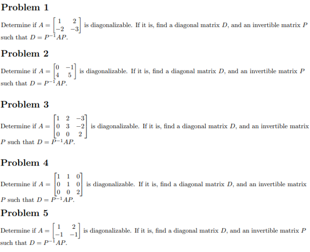 Solved 2 ---2 is diagonalizable. If it is, find a diagonal | Chegg.com