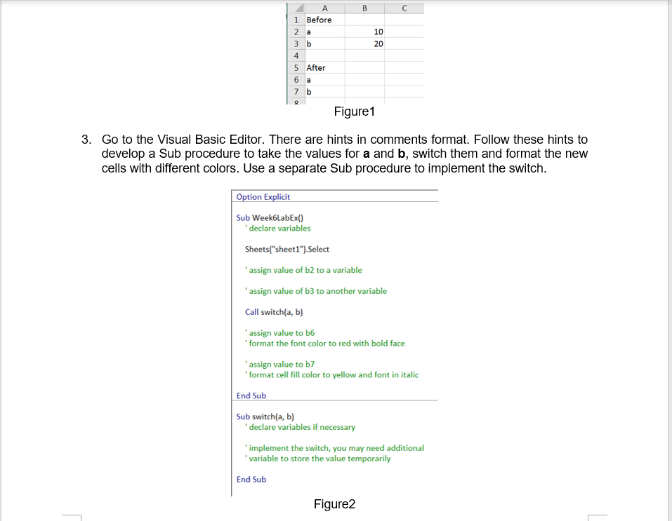 B с А 1 Before 2 a 10 3 b 20 4 5 After 6 a 7 b 요 | Chegg.com