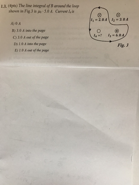 Solved The line integral of B around the loop shown in Fig. | Chegg.com
