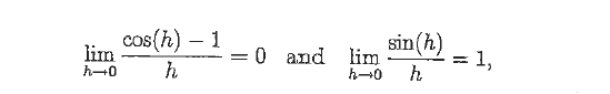 Solved cos(h) - 1 lim h-0 h sin(h) = 0 and lim = 1, んー0 h h | Chegg.com