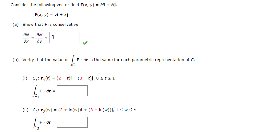 Solved Consider the following vector field F(x,y)=Mi+Nj. | Chegg.com