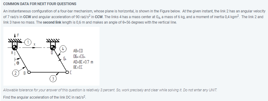 Solved COMMON DATA FOR NEXT FOUR QUESTIONS An instantaneous | Chegg.com