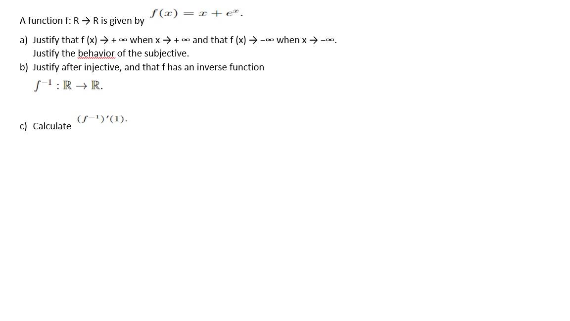 Solved F X X Et A Function F R → R Is Given By A