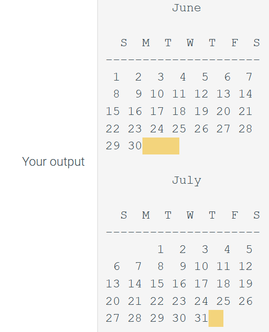 Solved I have code that's programmed to run a calendar year | Chegg.com