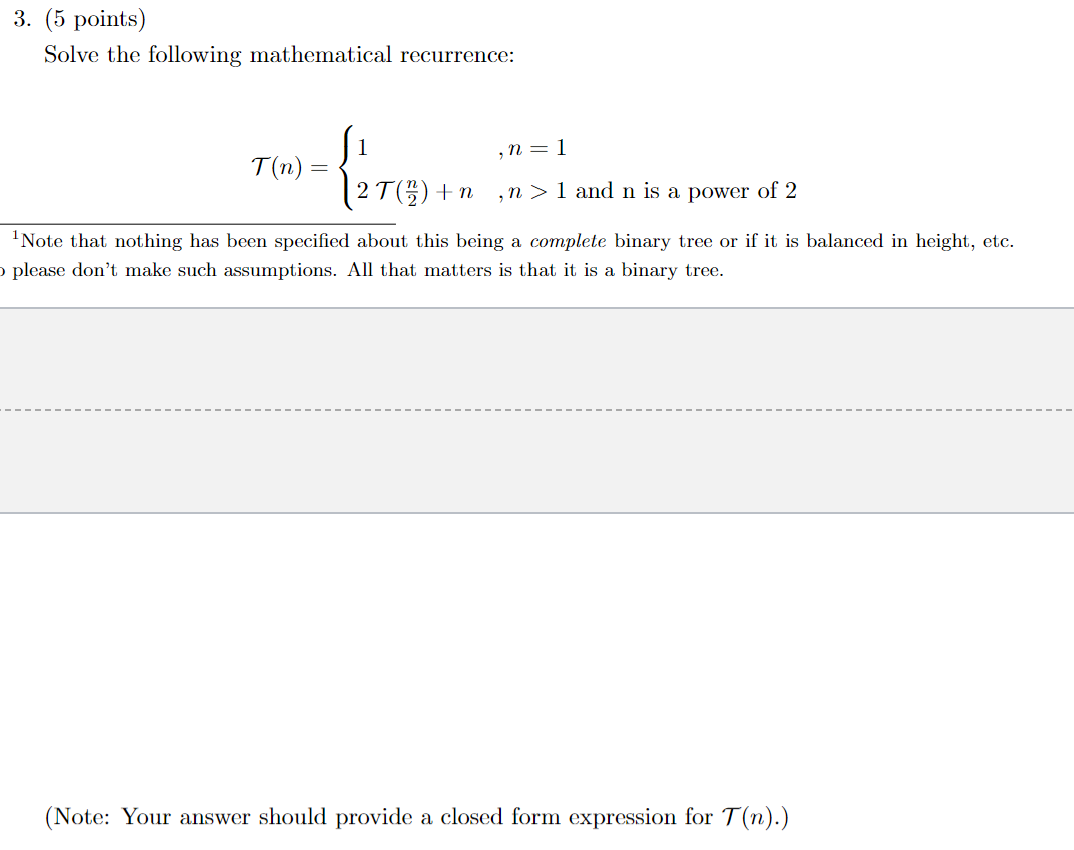 Solved (5 ﻿points)Solve the following mathematical | Chegg.com