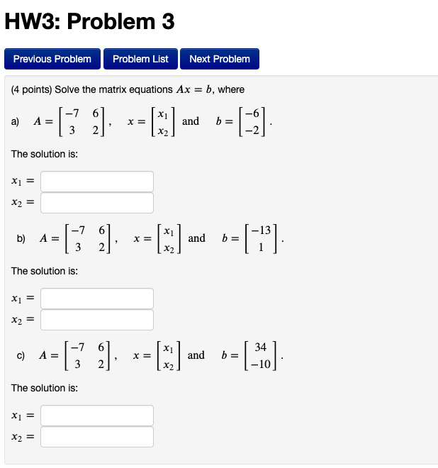 Solved HW3: Problem 3 Previous Problem Problem List Next | Chegg.com