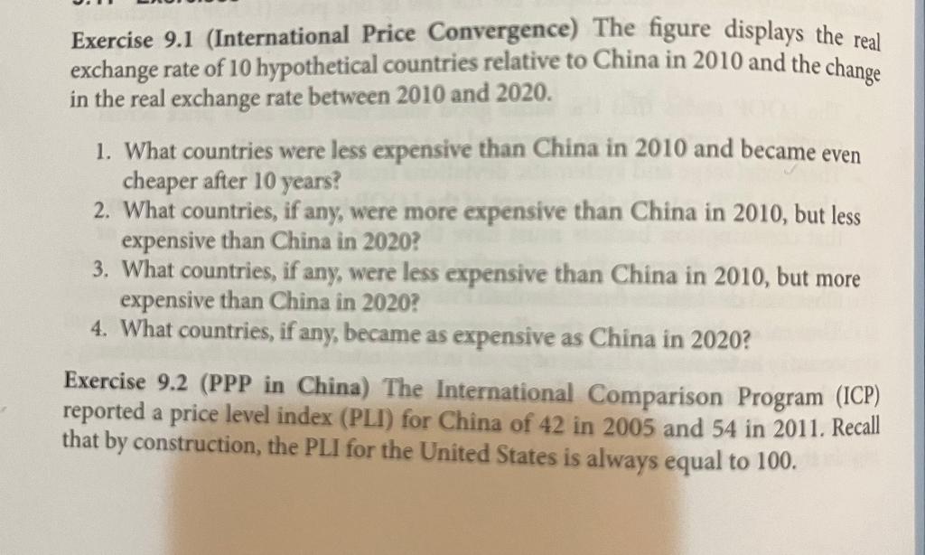 Solved Real exchange rate in 2010Exercise 9.1 (International | Chegg.com