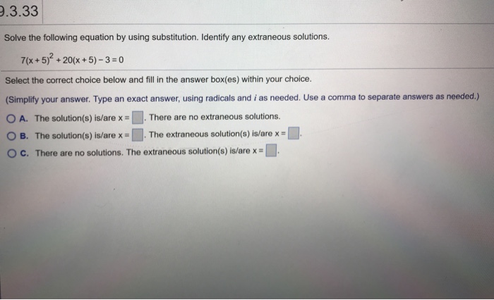 Solved 9.3.29 Solve the following equation by using | Chegg.com