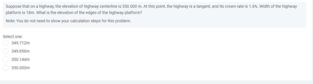 Solved Suppose that on a highway, the elevation of highway | Chegg.com