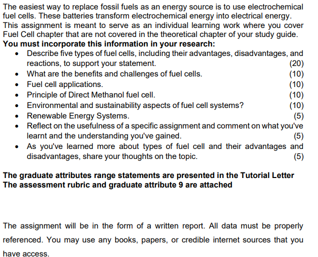Solved The easiest way to replace fossil fuels as an energy | Chegg.com