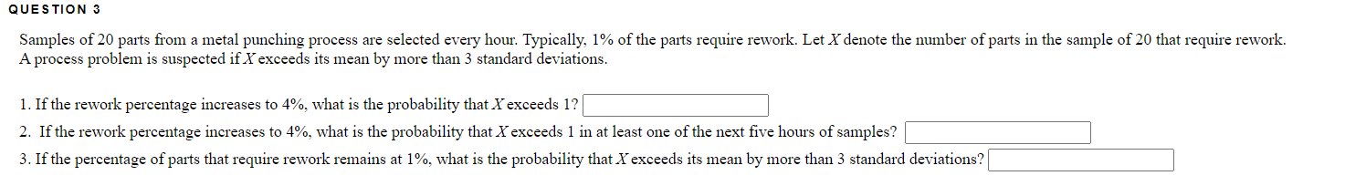 Solved Samples of 20 parts from a metal punching process are | Chegg.com