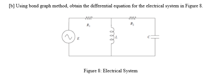 Solved [b] Using bond graph method, obtain the differential | Chegg.com