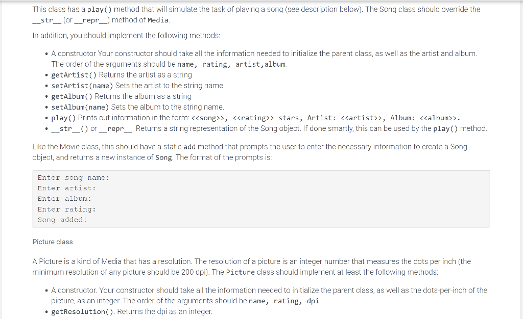 Solved 11.1 Special Methods and Inheritance Purpose: After | Chegg.com