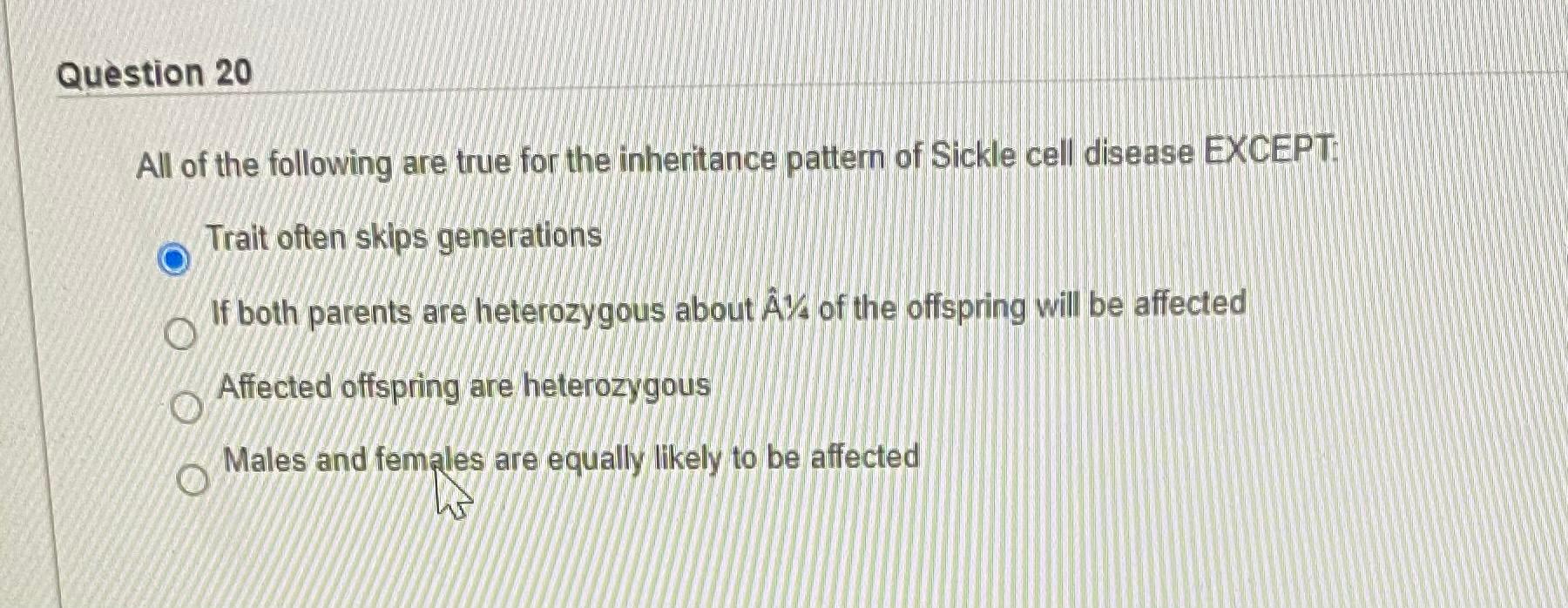 Solved Al of the following are true for the X-linked | Chegg.com