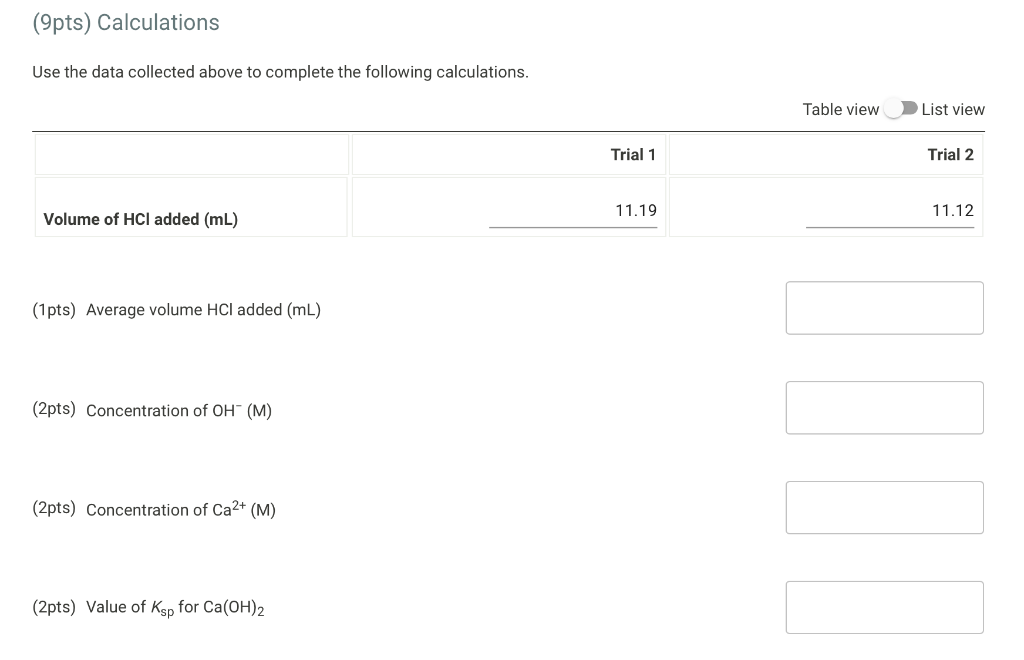 Solved Data And Report Submission 09 - Determination Of | Chegg.com