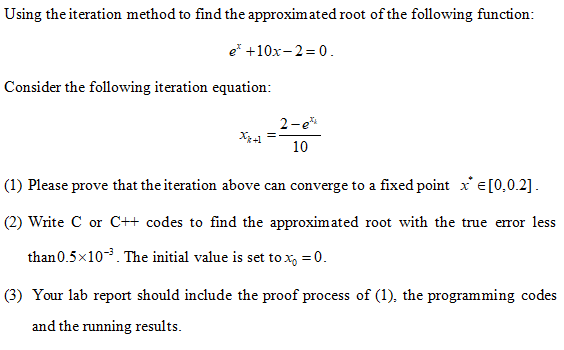 Solved Using the iteration method to find the approximated | Chegg.com