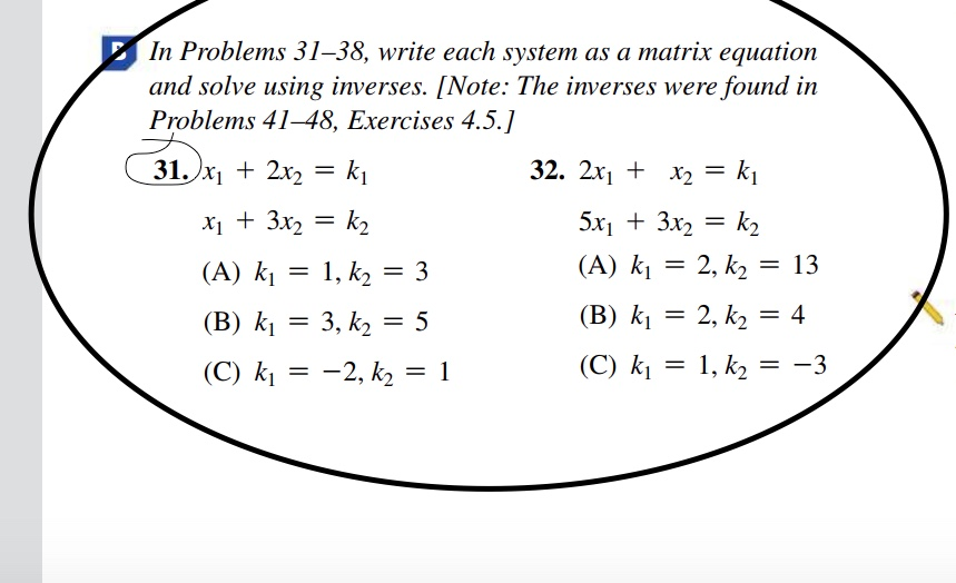 Solved In Problems 31–38, write each system as a matrix | Chegg.com
