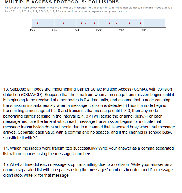 Solved MULTIPLE ACCESS PROTOCOLS: COLLISIONS Consider the | Chegg.com