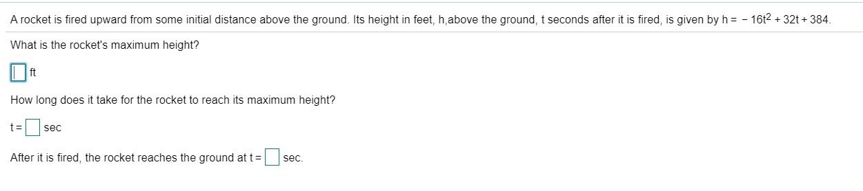 Solved A rocket is fired upward from some initial distance | Chegg.com
