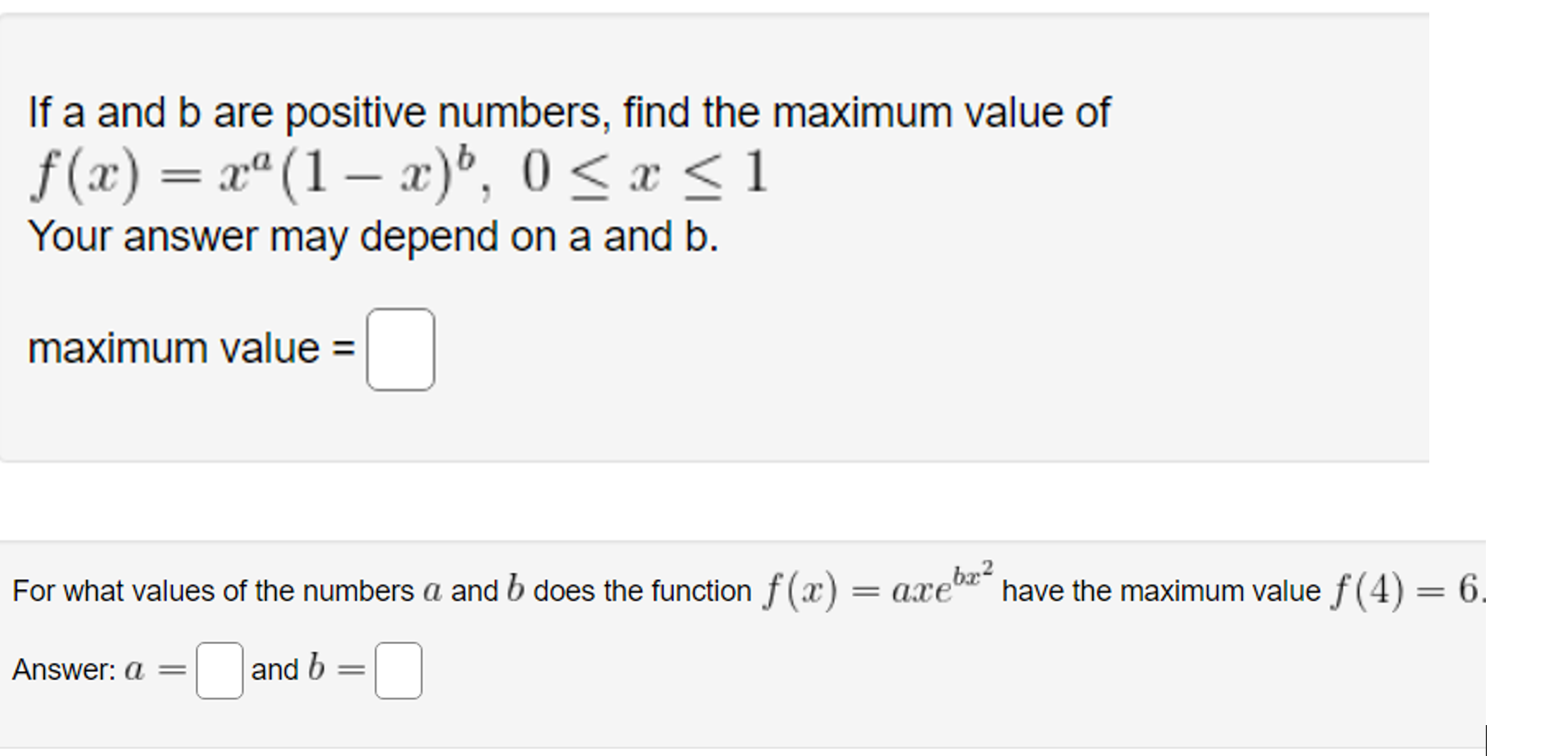 Solved If a and b are positive numbers, find the maximum | Chegg.com