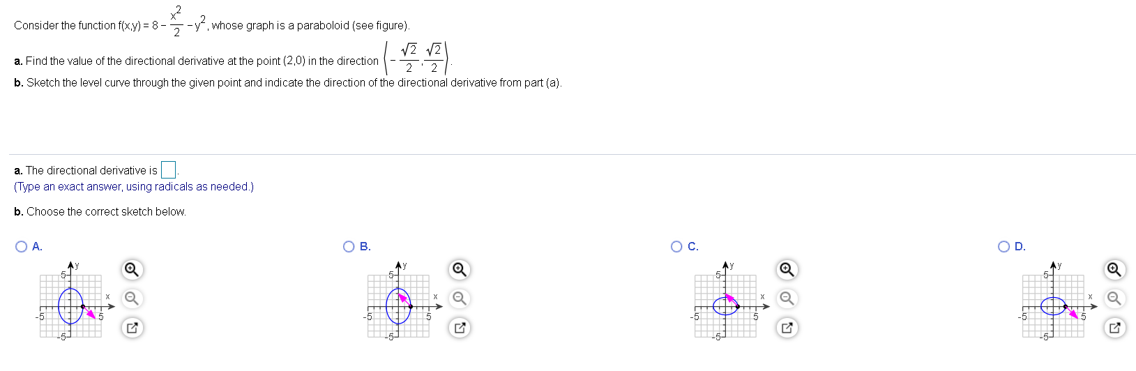 Solved ;; Consider the function f(xy) = 8 - - 2. whose graph | Chegg.com