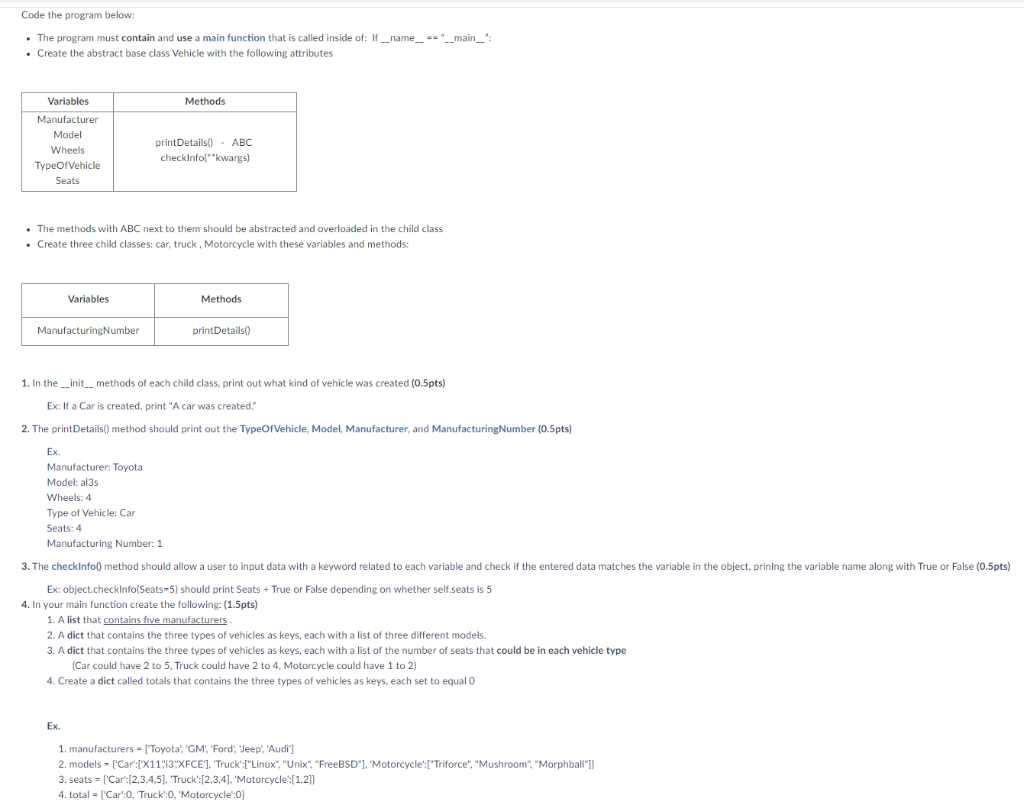 Solved Code the program below: - Create the abstract base | Chegg.com