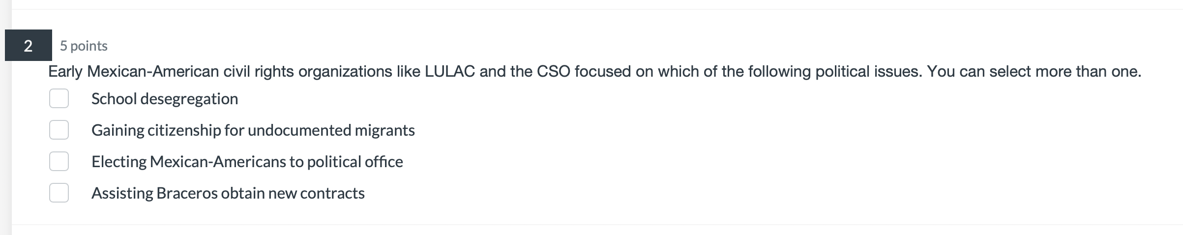 Early Mexican-American civil rights organizations | Chegg.com