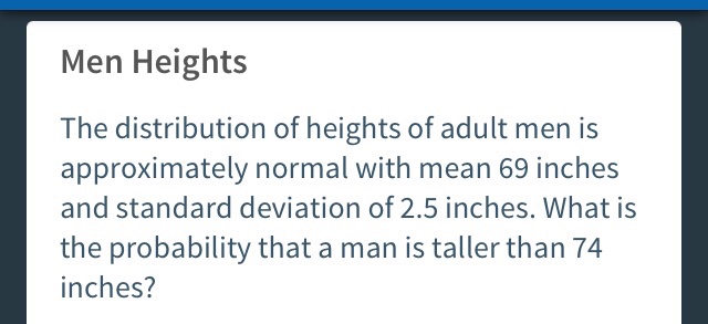 Solved Men Heights The distribution of heights of adult men | Chegg.com