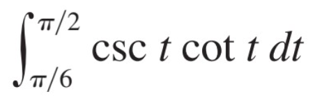 Solved ∫π/6π/2csctcottdt | Chegg.com