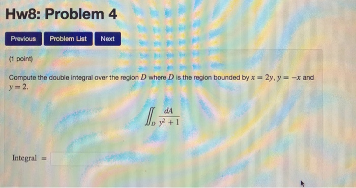Solved Hw8: Problem 4 Previous Problem List Next (1 point) | Chegg.com