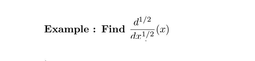 Solved d1/2 Example : Find d.r1/2 (x) | Chegg.com