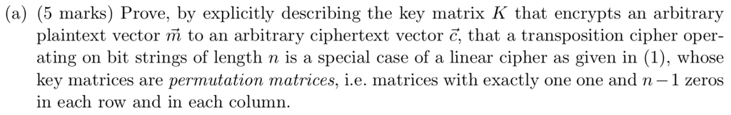 Problem 5 Cryptanalysis Of A Class Of Linear