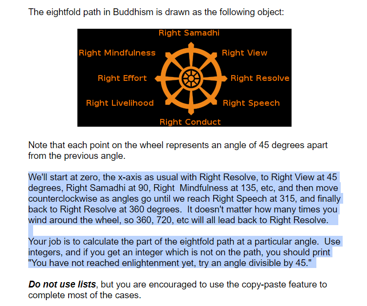 Solved The eightfold path in Buddhism is drawn as the | Chegg.com
