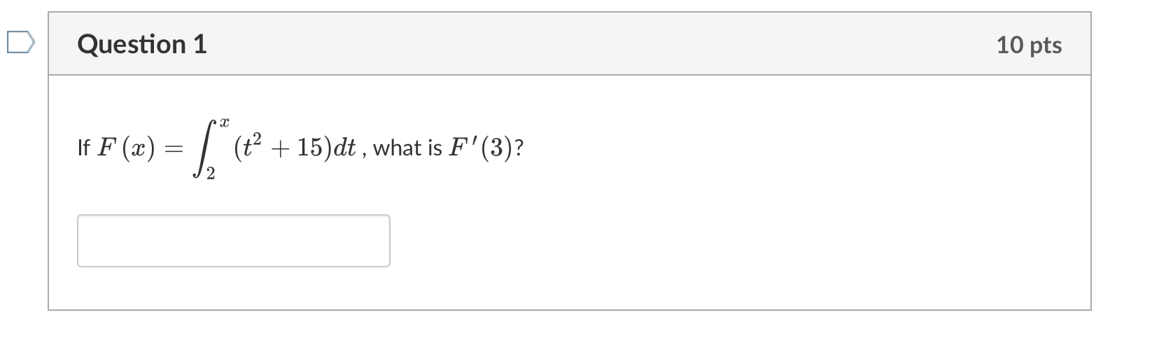 Solved F(x)=∫2x(t2+15)dt | Chegg.com