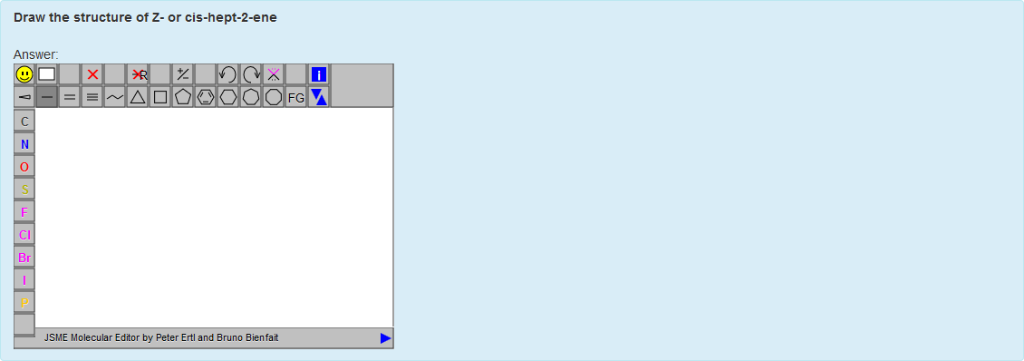 Solved Draw the structure of Z- or cis-hept-2-ene Answer FG | Chegg.com