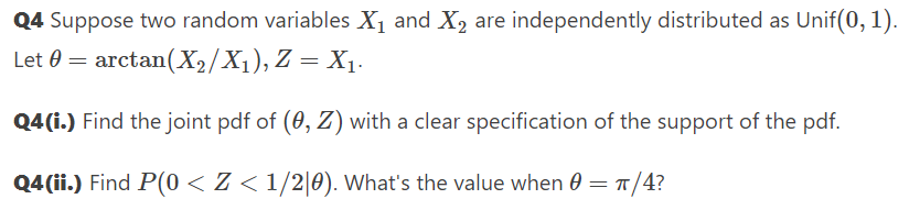 Solved Q4 Suppose two random variables X1 and X2 are | Chegg.com