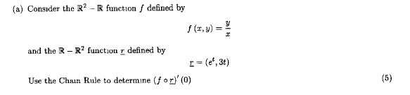 Solved (a) Consider the R? - R function defined by (7,y) = | Chegg.com
