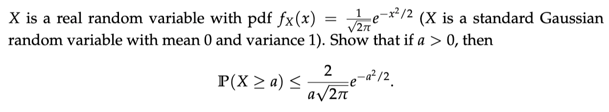 [Solved]: X is a real random variable with pdf fX(x)=21ex2