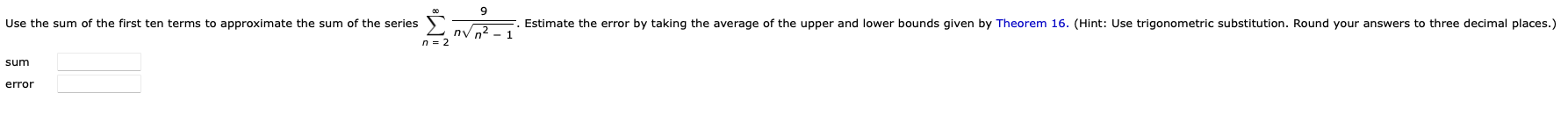 Solved sum error | Chegg.com Solved sum error | Chegg.com