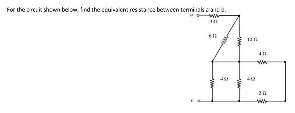 Solved For the circuit shown below, find the equivalent | Chegg.com