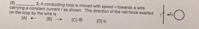 Solved 3. A conducting loop is moved with speed v towards a | Chegg.com