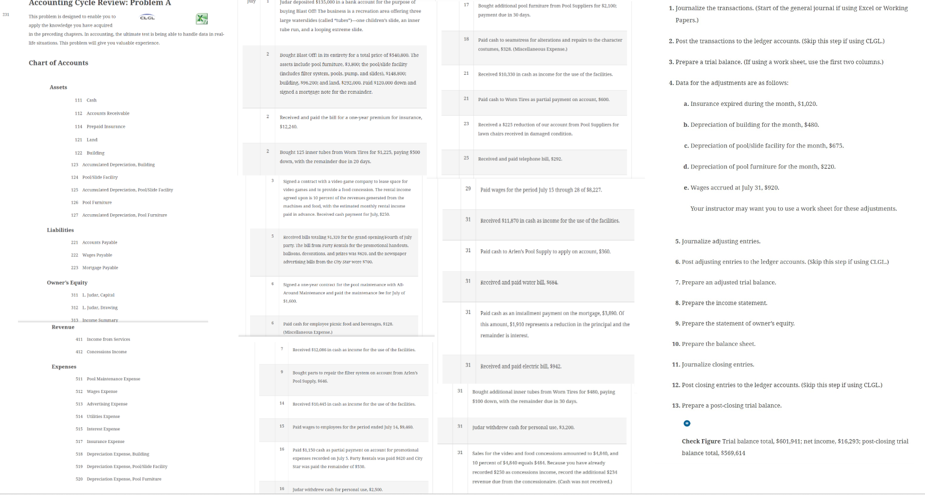 Solved Journalize the transactions. (Start of the general | Chegg.com